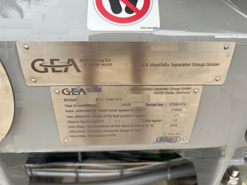 Westfalia FSC 8-06-177 Pathfinder biotech clarifier, 316SS ...